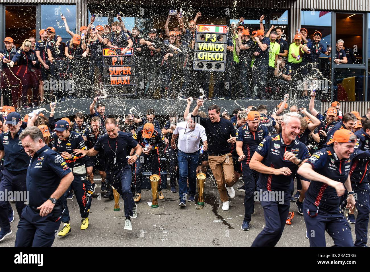 SPIELBERG, AUSTRIA, 2 JULY 2023: Second row: (L-R) Oliver MINTZLAFF ...