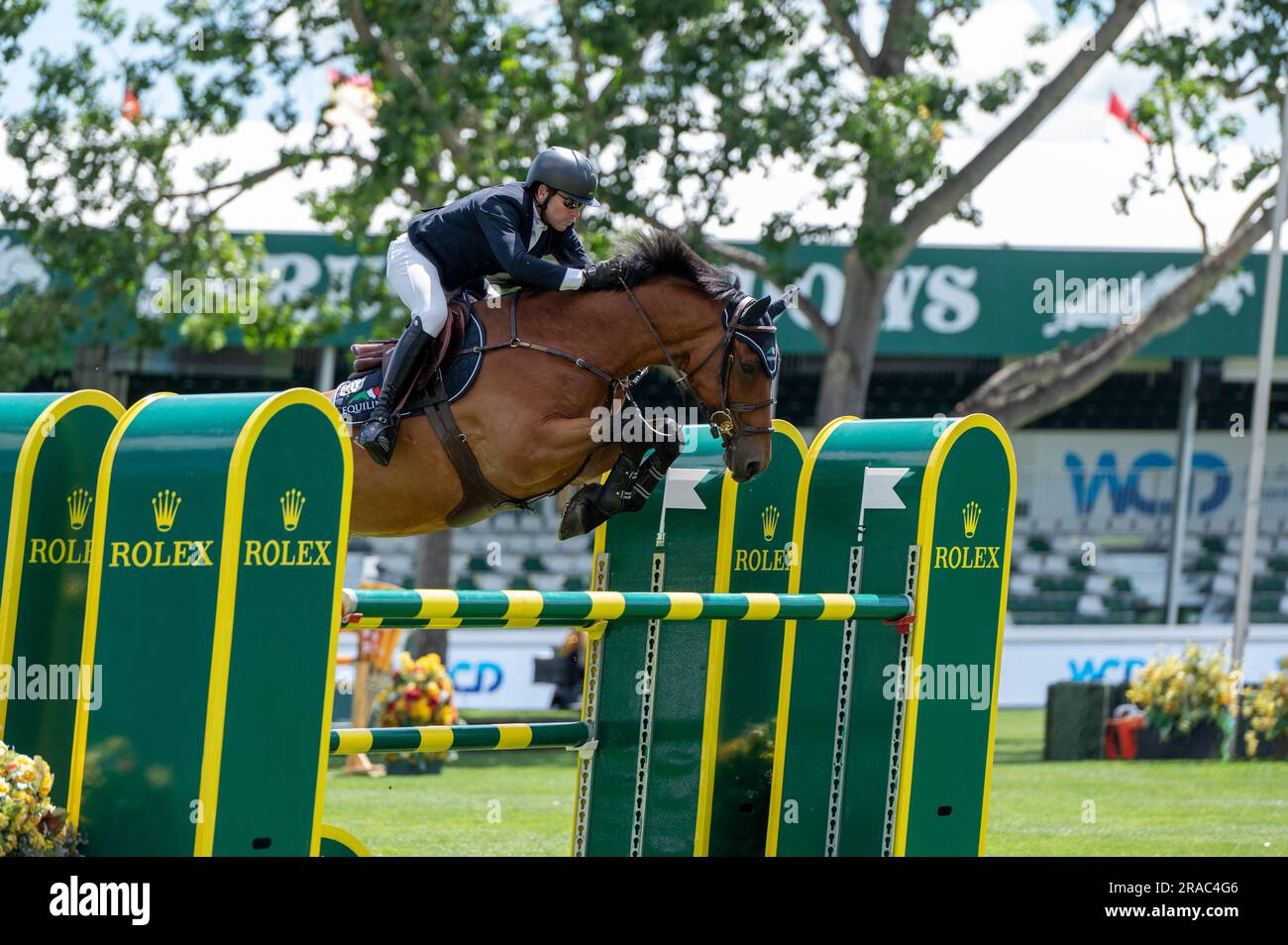 Calgary, Alberta, Canada, 2 July 2023. Connor Swail (IRL) riding Gamble ...