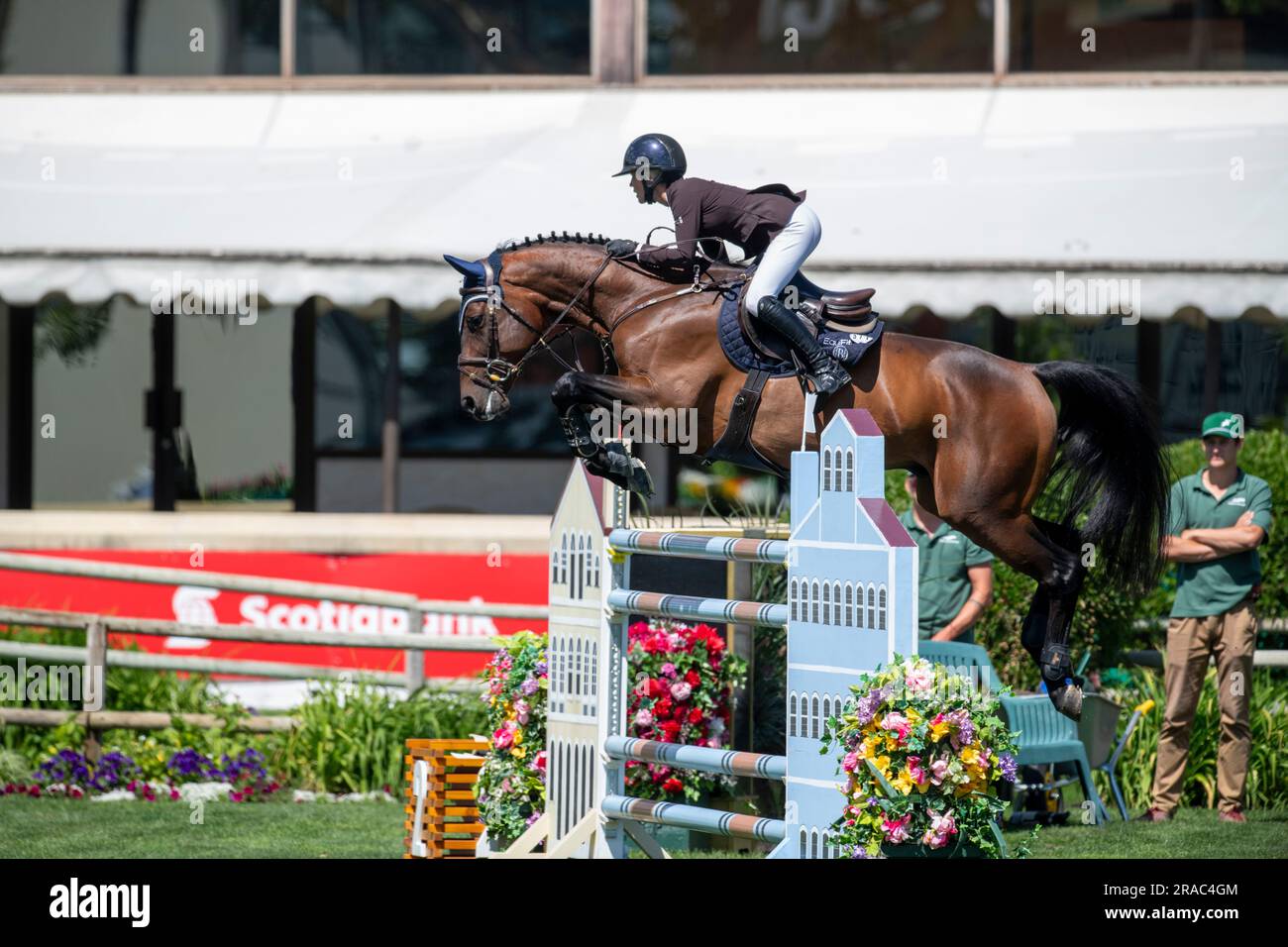 Calgary, Alberta, Canada, 2 July 2023. Amanda Derbyshire (GBR) riding ...