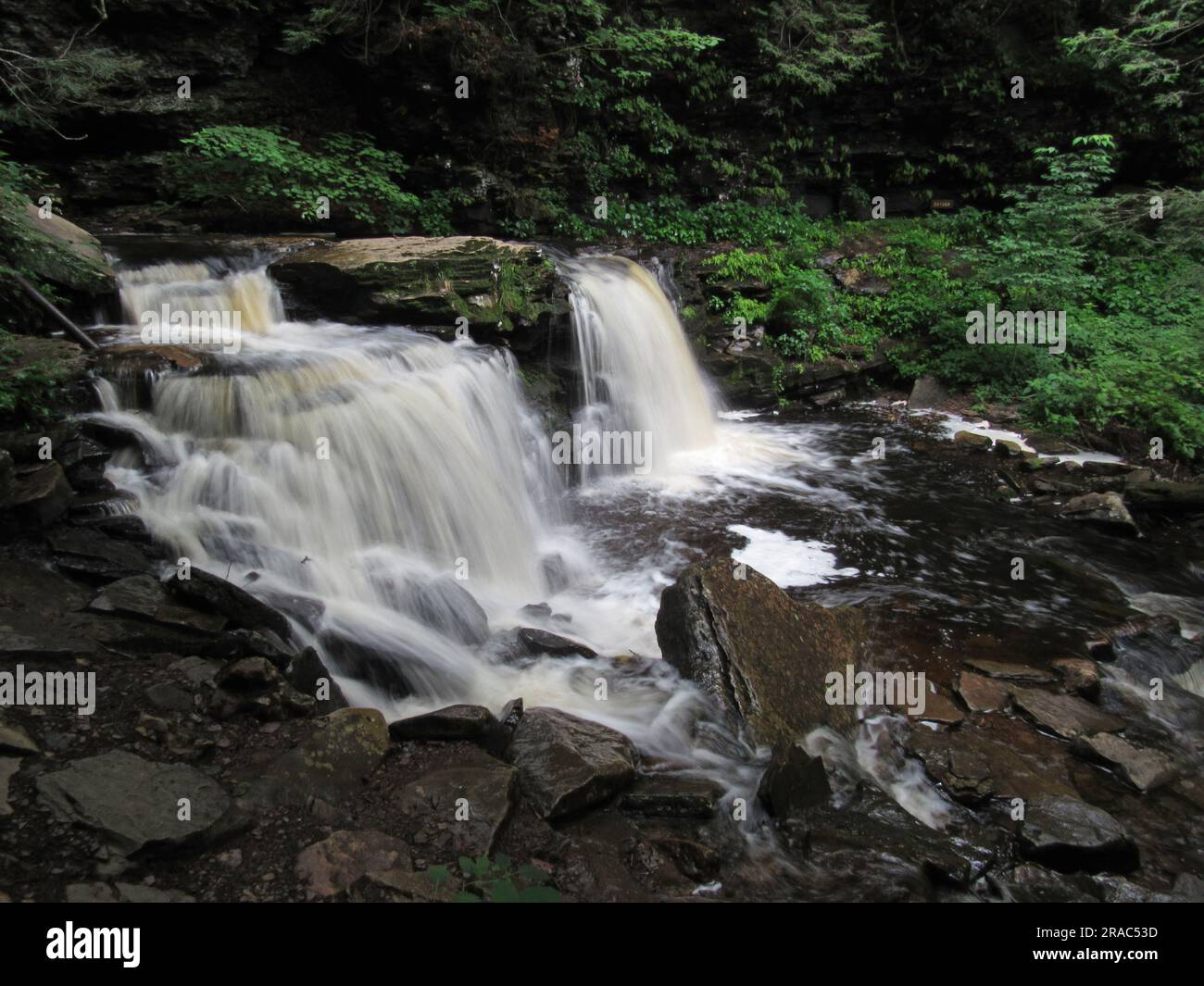 Cayuga Falls tumbles through Ricketts Glen State Park in Benton ...