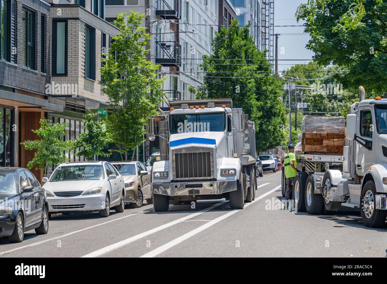 Industrial standard big rig tip semi truck with dump trailer delivered ...
