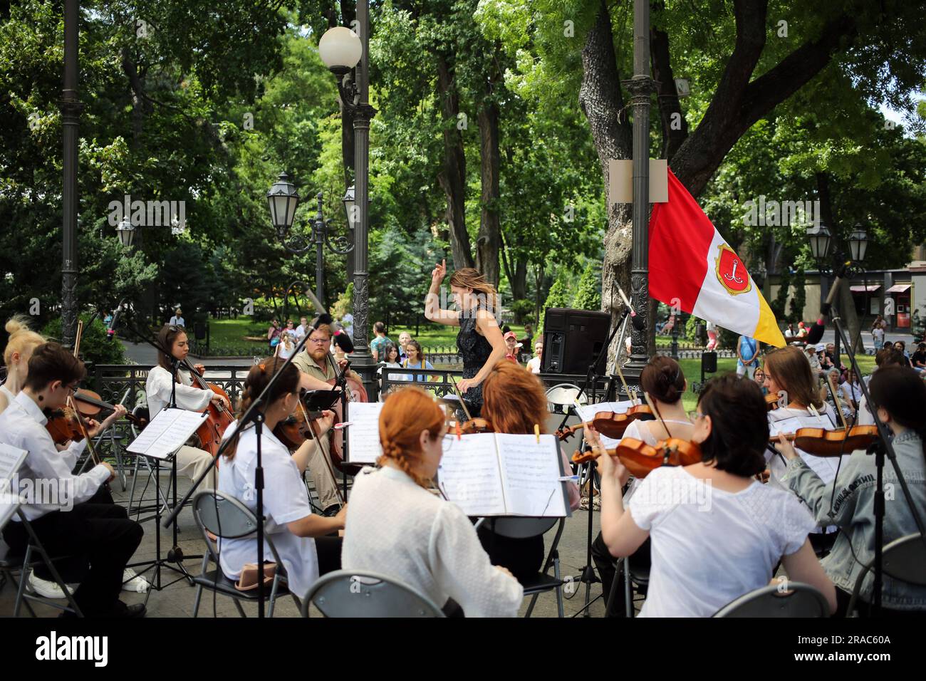 Odessa, Ukraine. 02nd July, 2023. The orchestra "Black sea orchestra ...
