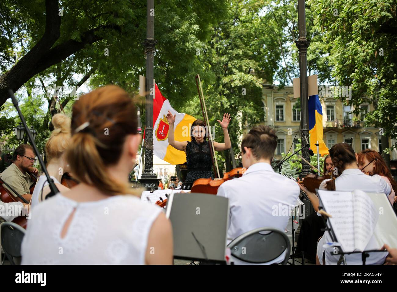 Odessa, Ukraine. 02nd July, 2023. The orchestra "Black sea orchestra ...