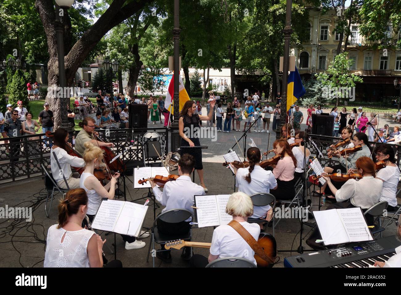 Odessa, Ukraine. 02nd July, 2023. The orchestra "Black sea orchestra ...
