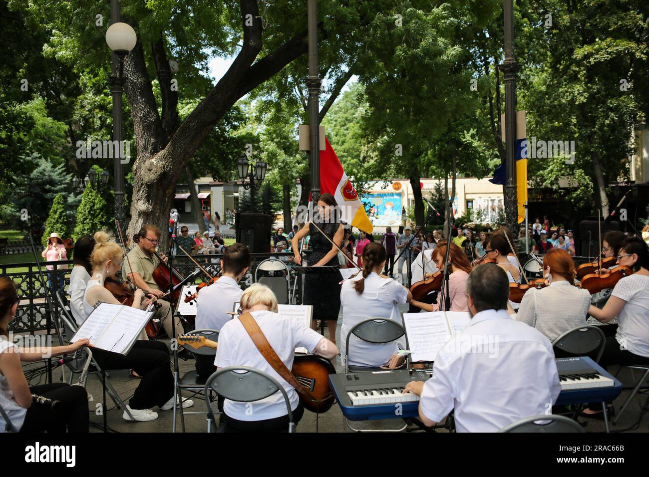 Odessa, Ukraine. 02nd July, 2023. The orchestra "Black sea orchestra ...