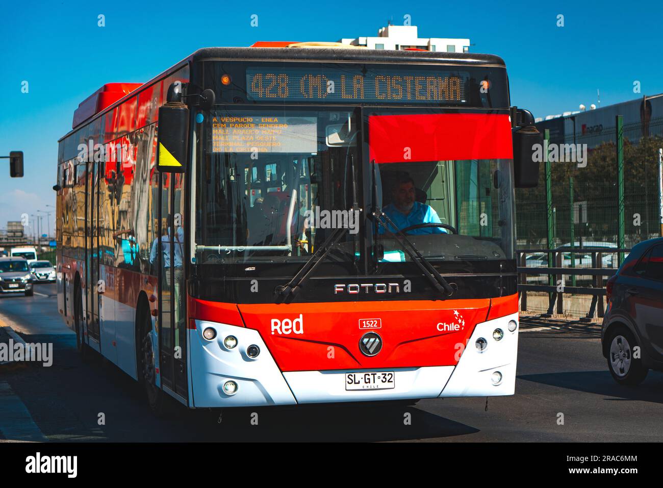 Santiago, Chile - March 03 2023: A brand new public transport ...