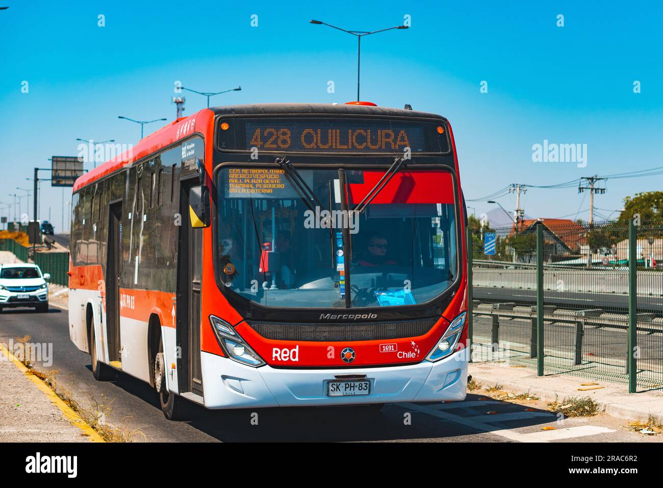 Santiago, Chile - March 03 2023: A brand new public transport ...