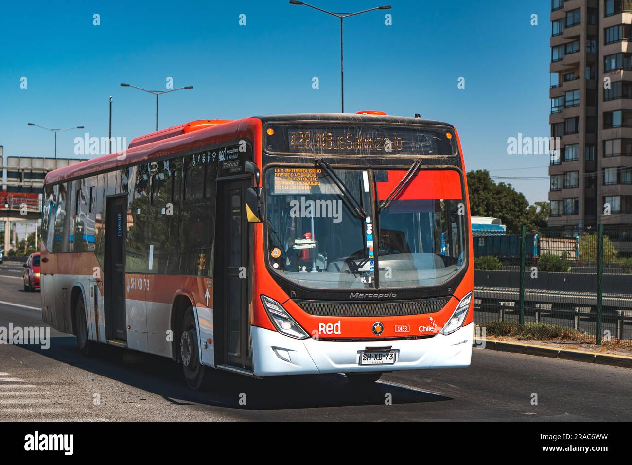 Santiago, Chile - March 03 2023: A brand new public transport ...