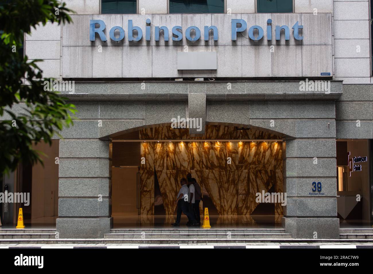 Entrance of Robinson Point, a commercial property building in Singapore ...