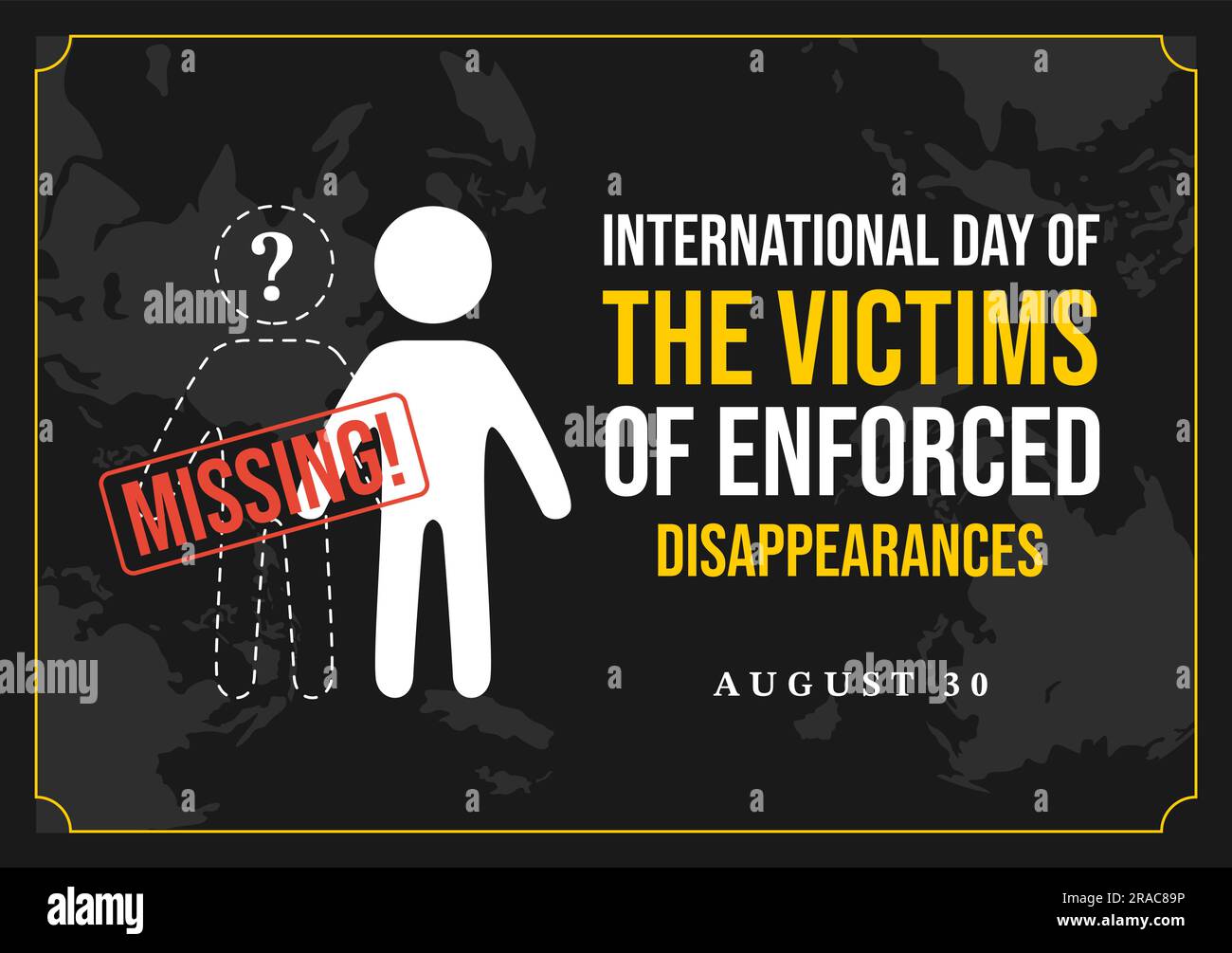International Day of the Victims of Enforced Disappearances Vector ...
