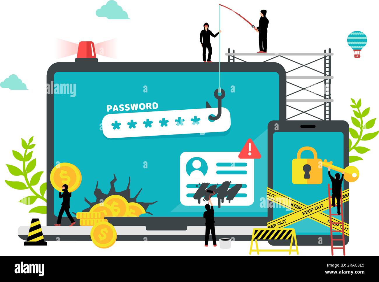 Cyber crime ( Internet security ) vector illustration Stock Vector ... Cyber crime ( Internet security ) vector illustration Stock Vector ...