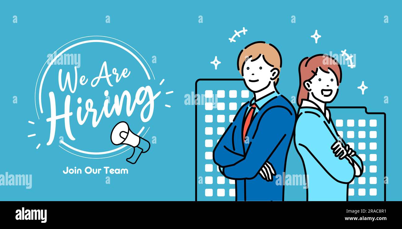 We are hiring vector banner illustration Stock Vector Image & Art - Alamy
