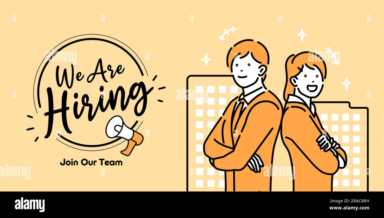 We are hiring vector banner illustration Stock Vector Image & Art - Alamy