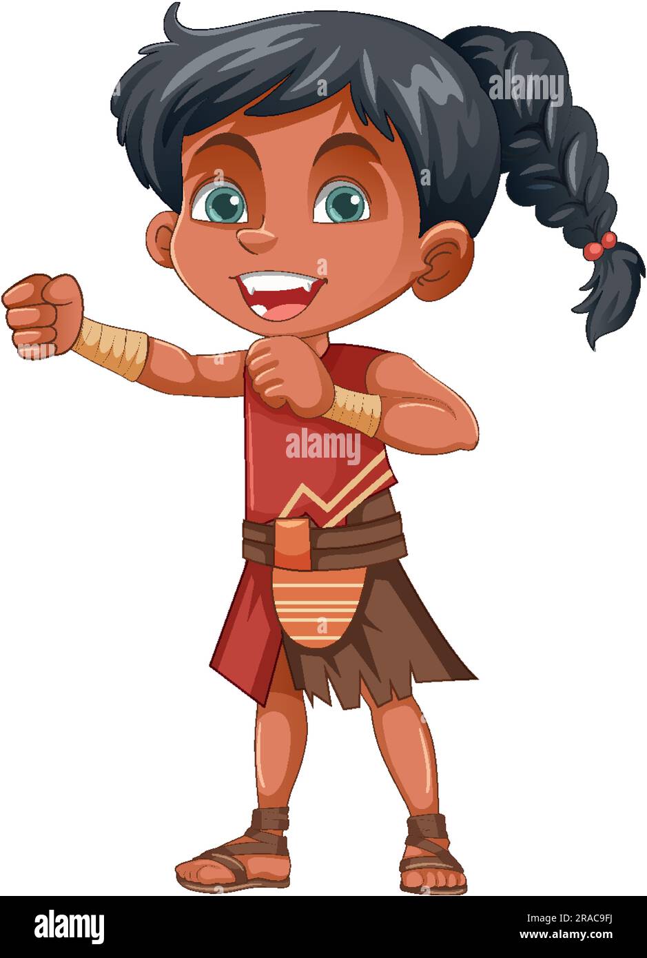Indigenous cartoon character isolated illustration Stock Vector Image ...