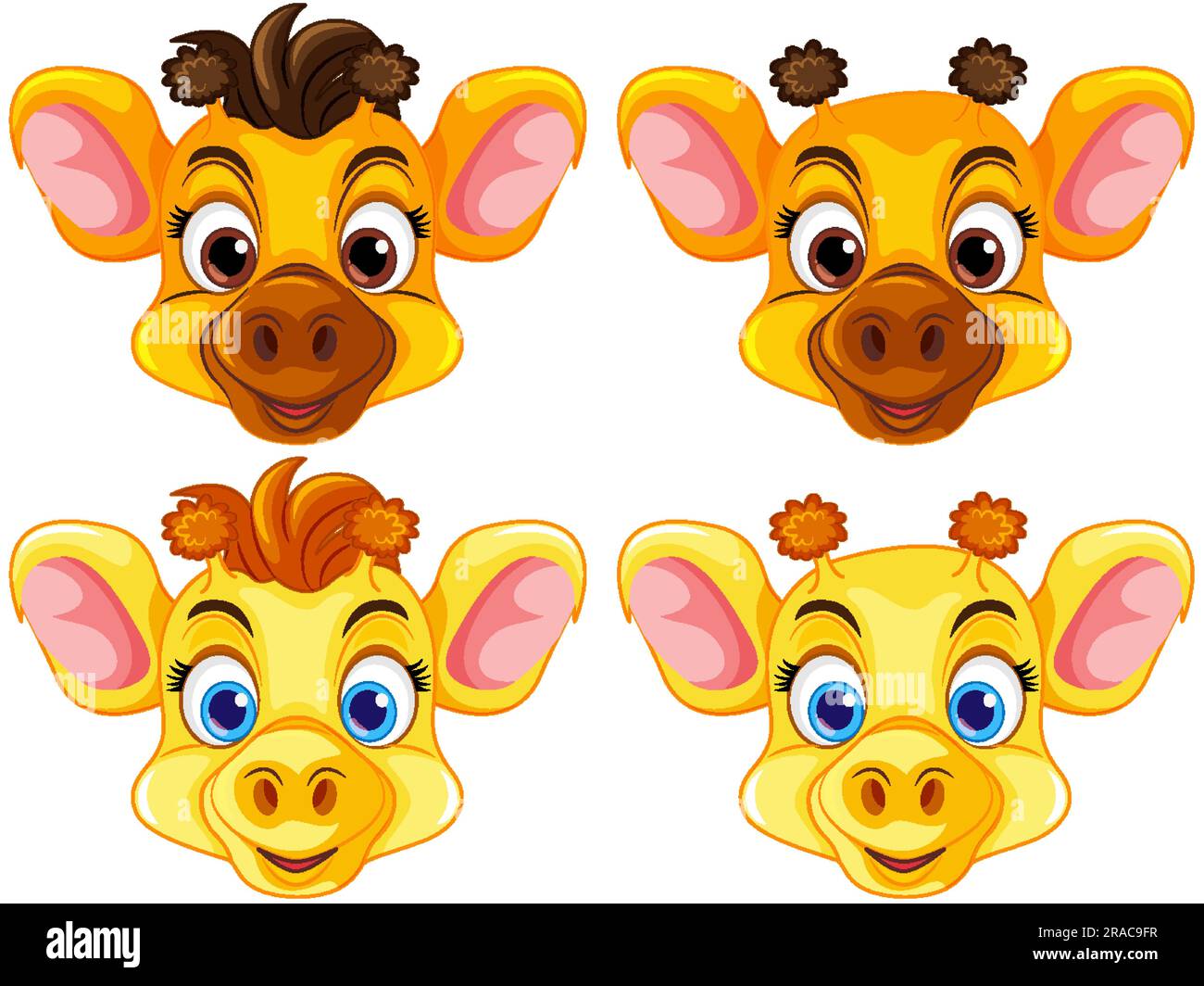 Giraffe Cartoon Character Vector illustration Stock Vector Image & Art ...
