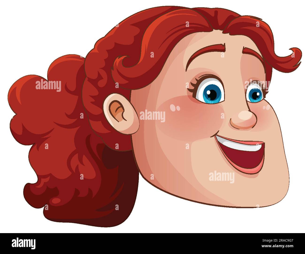 Chubby Woman Face Cartoon Character illustration Stock Vector Image ...