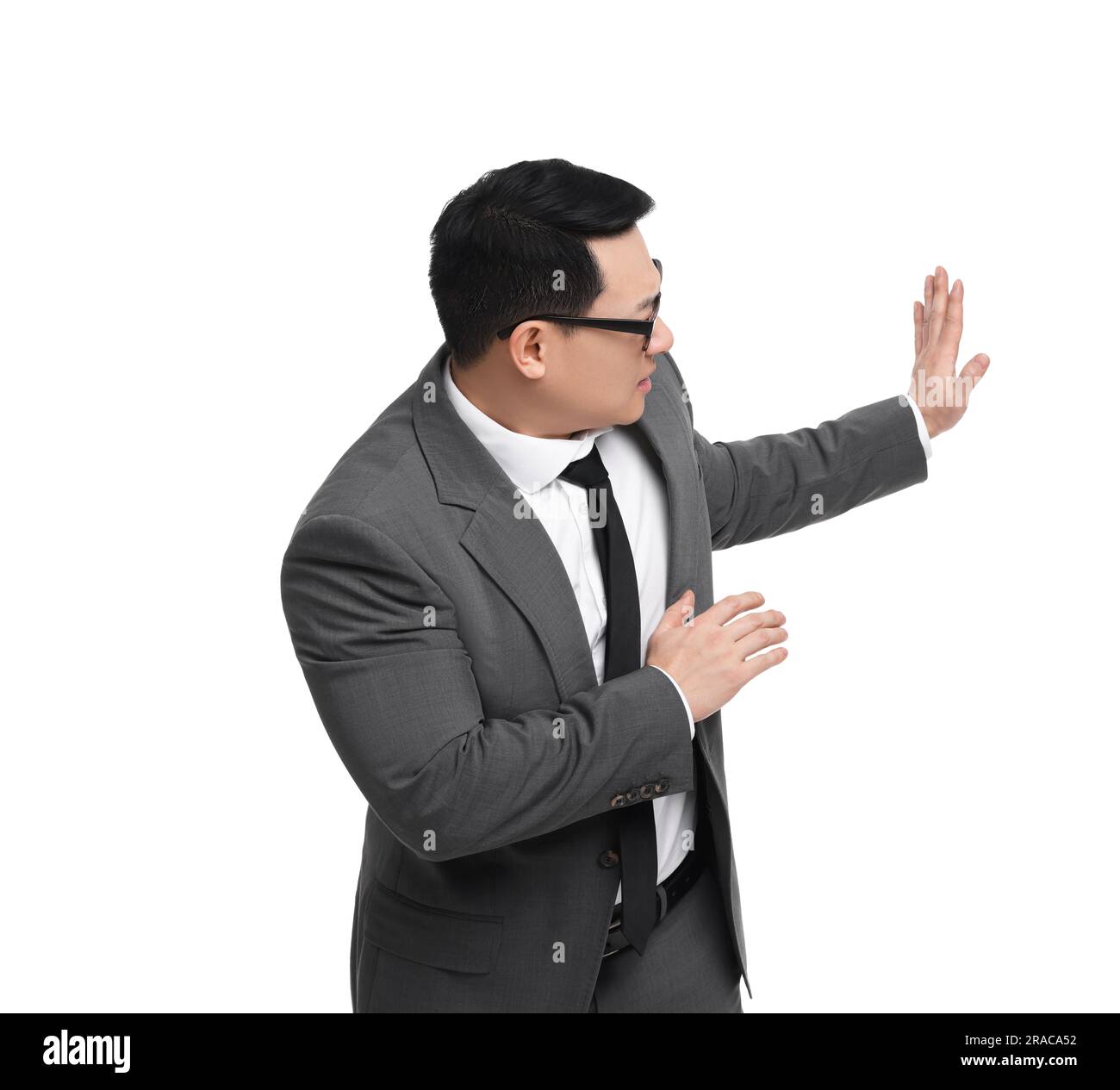 Scared man elegant clothes hi-res stock photography and images - Alamy