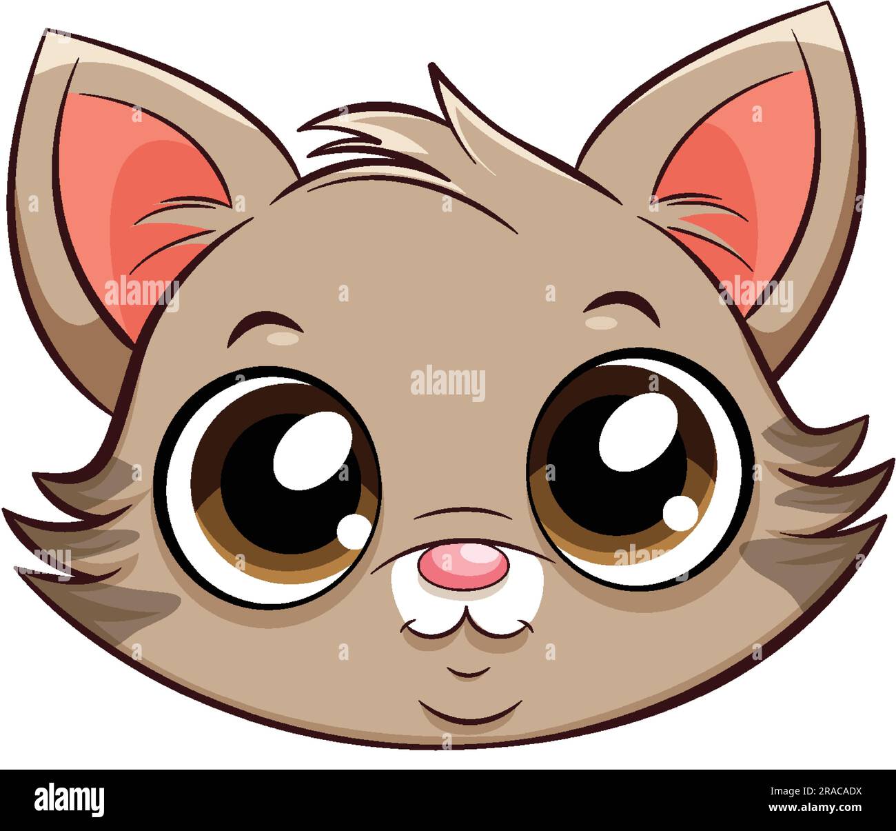 Little Cute Cat Cartoon Character illustration Stock Vector Image & Art ...