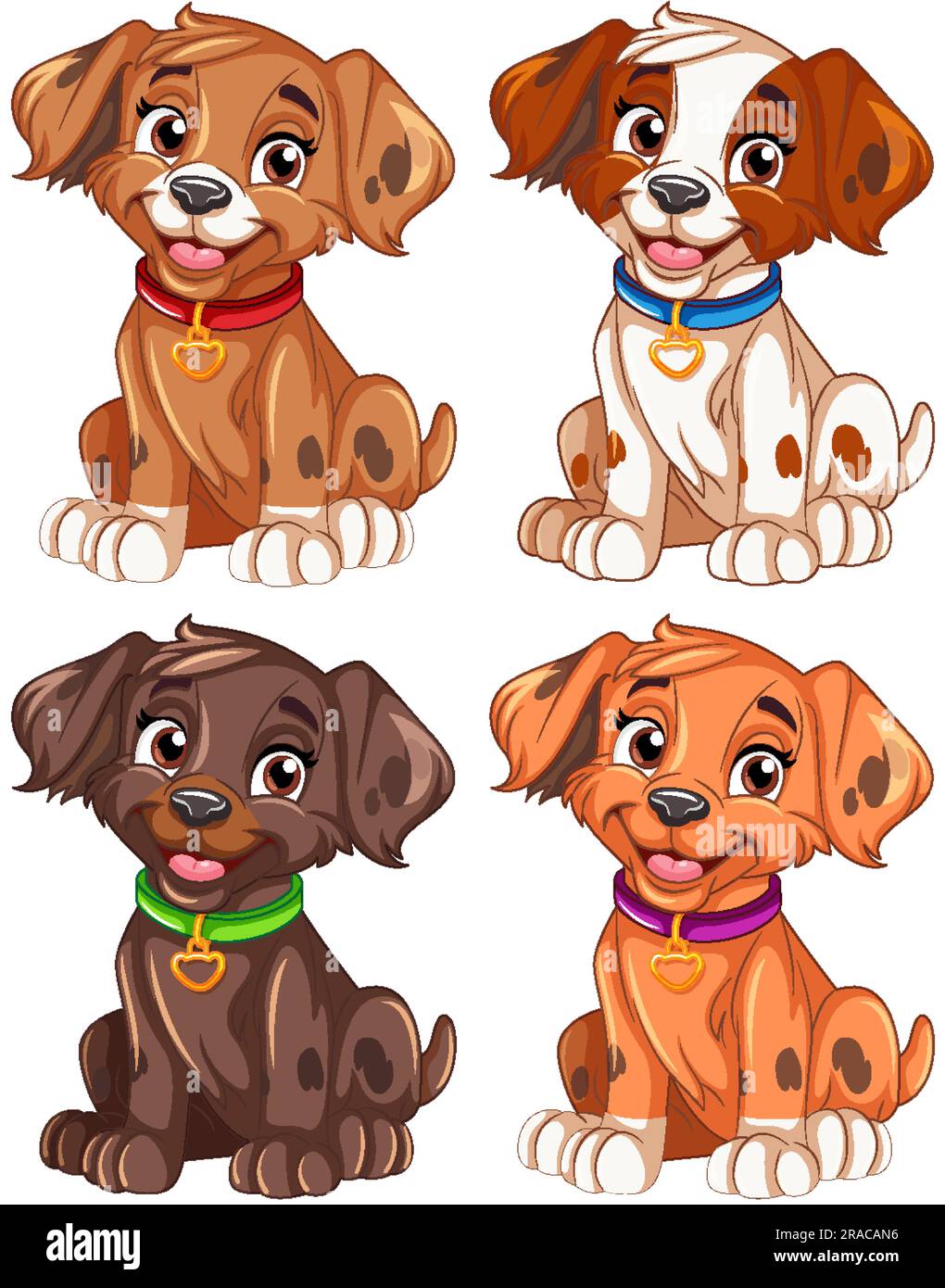 Cute Dog Cartoon Character illustration Stock Vector Image & Art - Alamy