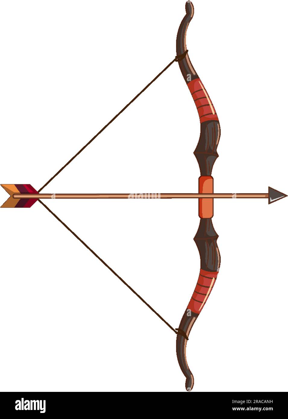 Bow and Arrow on White Background illustration Stock Vector Image & Art ...