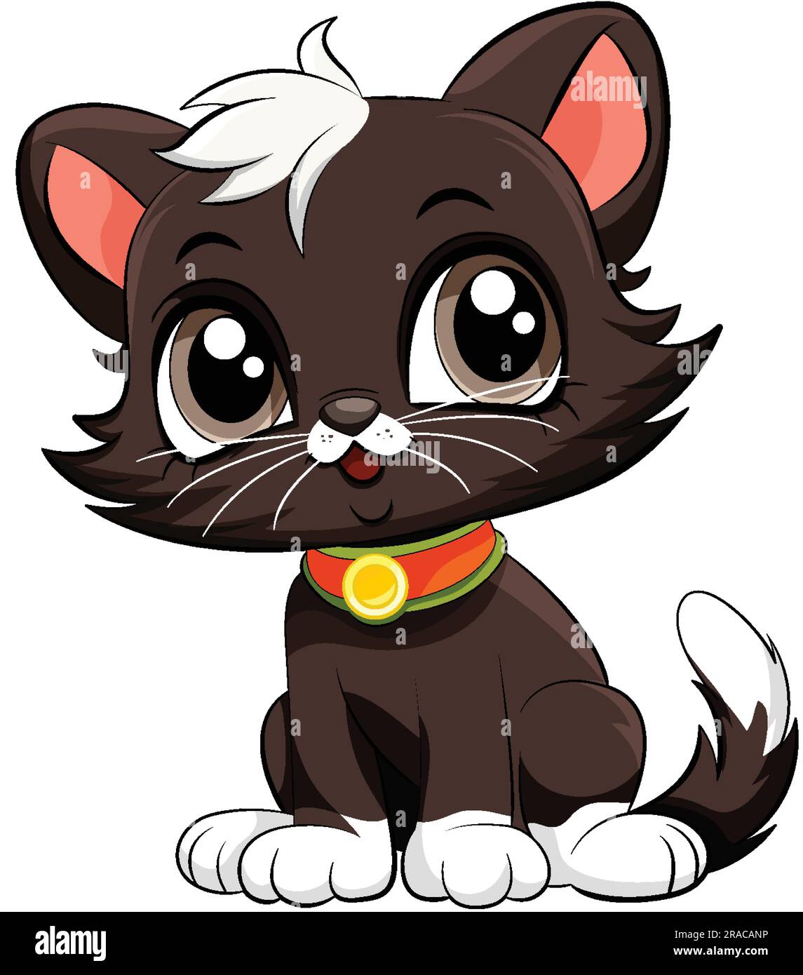 Adorable Cat Cartoon Character illustration Stock Vector Image & Art ...