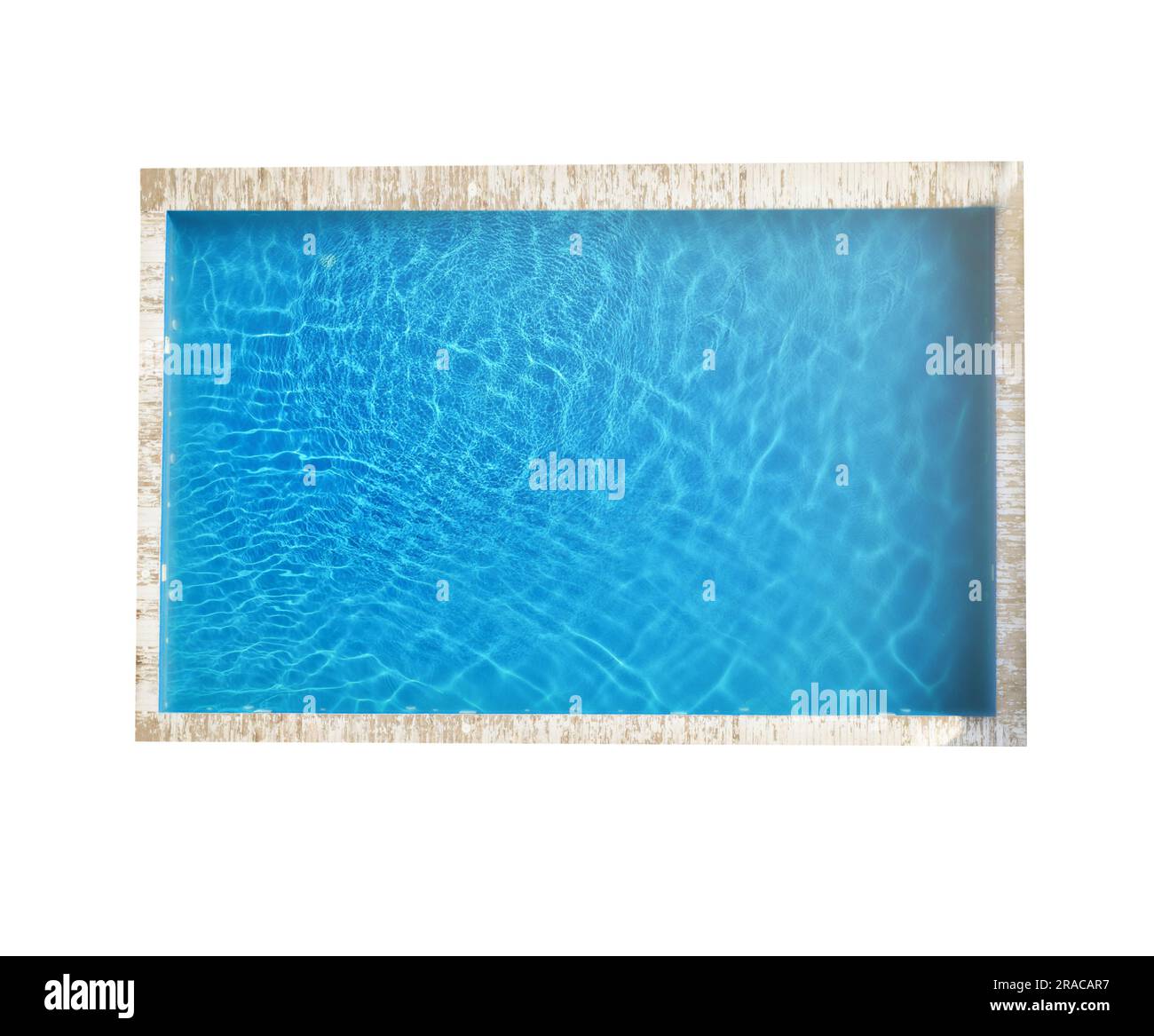 Swimming pool isolated on white, top view Stock Photo - Alamy