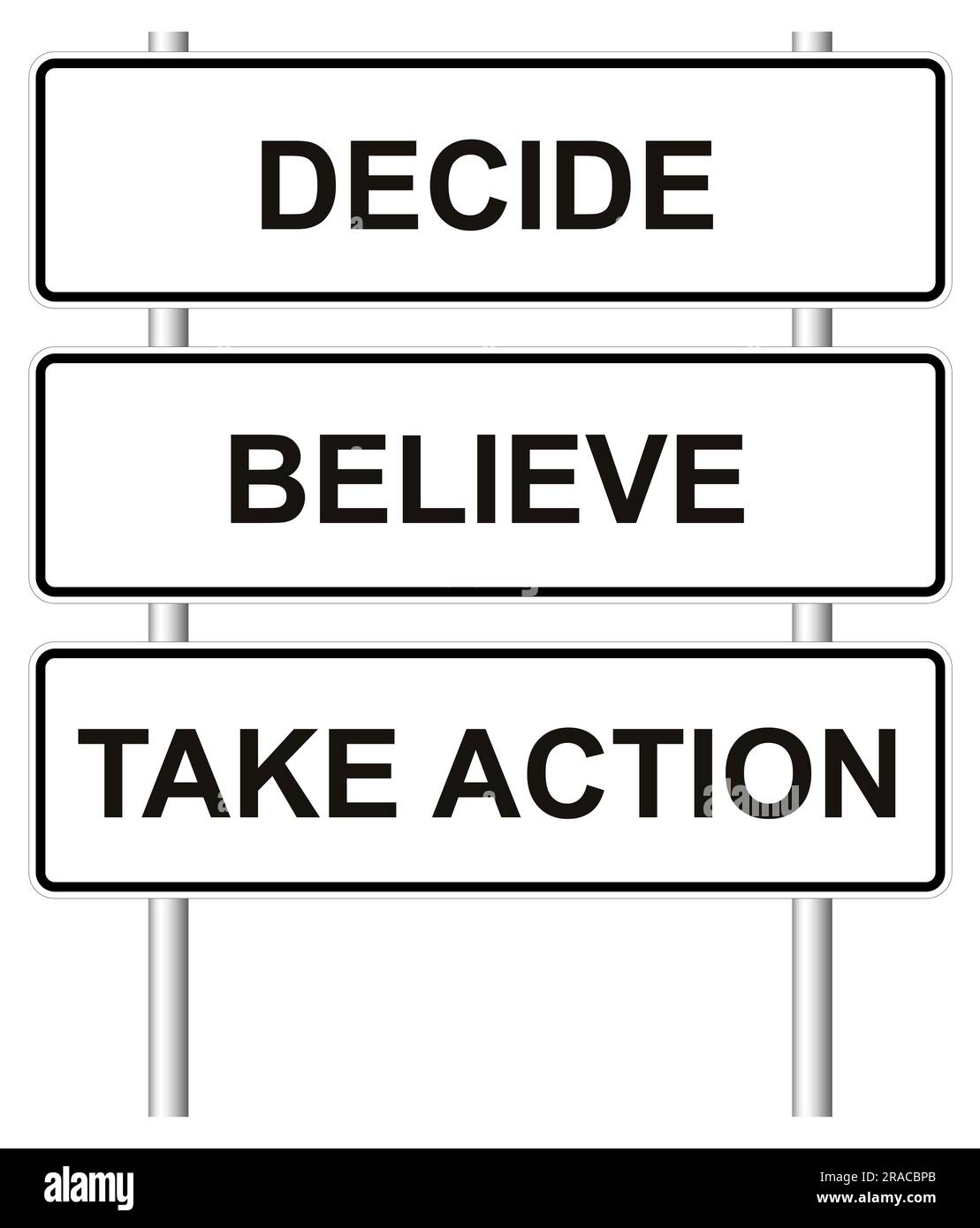 Take action road sign hi-res stock photography and images - Alamy