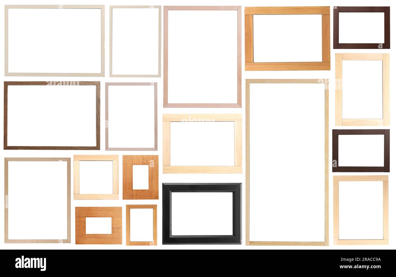 Set of many different frames isolated on white Stock Photo - Alamy