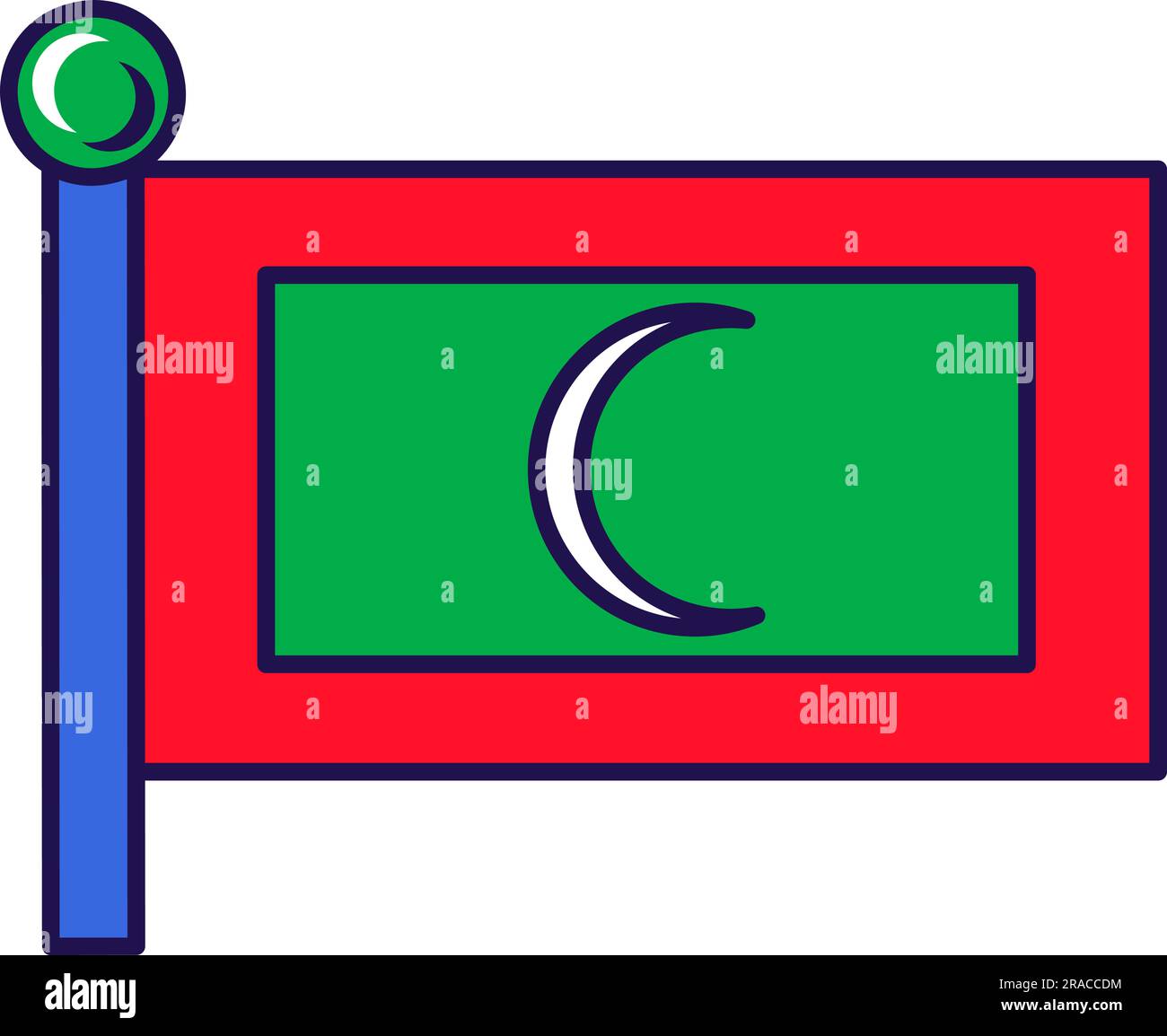 Maldives maldivian flag Stock Vector Images - Alamy