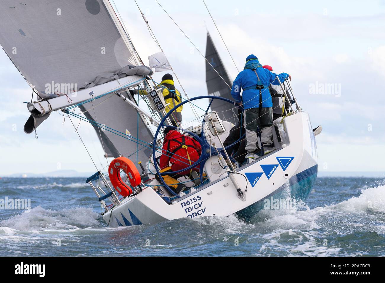 Large yachts are seen competing in Race 1 of the Winter Series held in ...