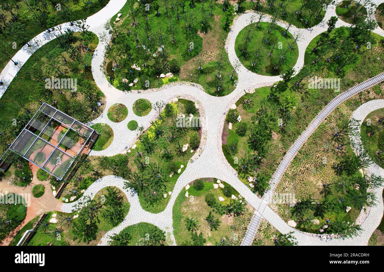 HANGZHOU, CHINA - JULY 3, 2023 - A view shows the public space of the ...