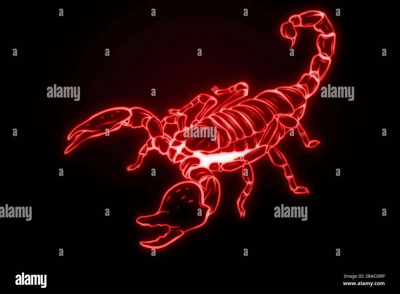 glowing scorpion isolated on dark background Stock Photo - Alamy