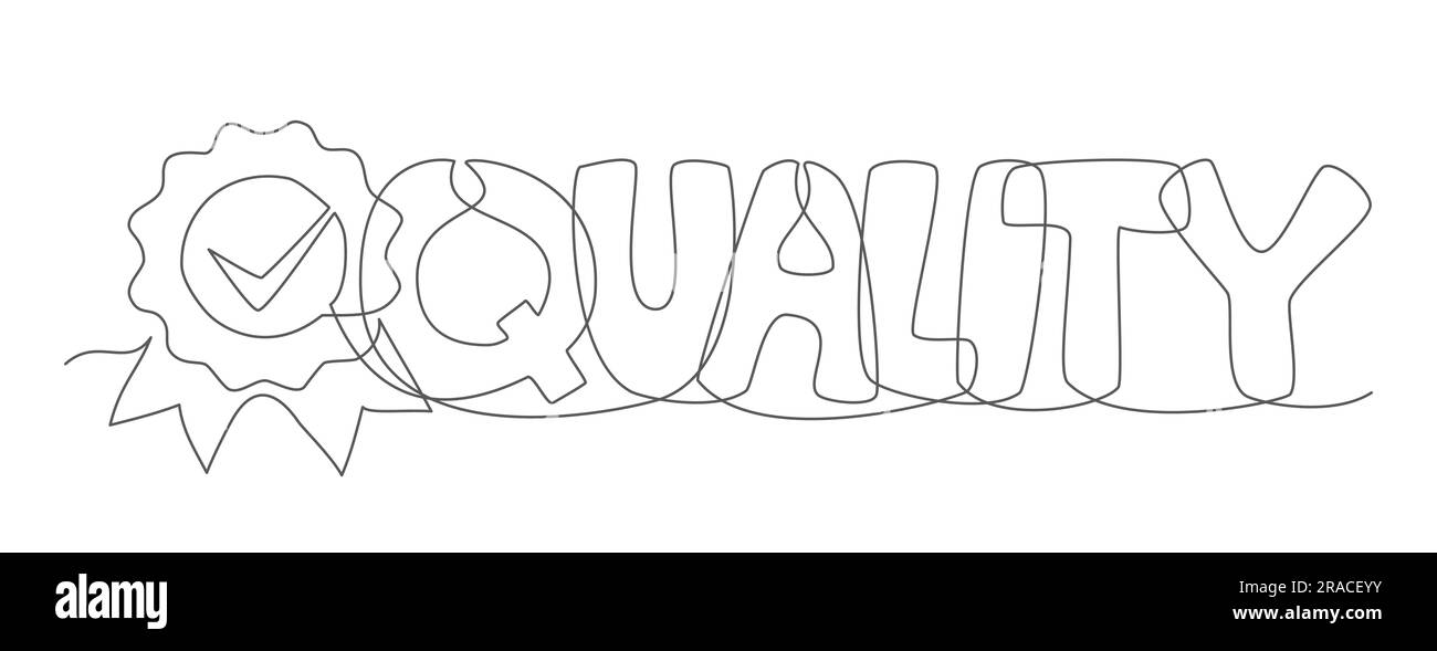 Quality One line drawing on white background Stock Vector Image & Art ...