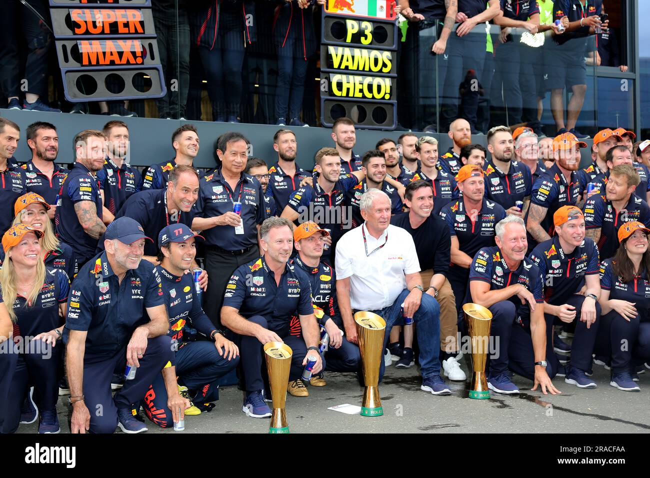 SPIELBERG, Austria. , . Christian Horner Sergio Perez HELMUT MARKO MAX VERSTAPPEN Oliver ...