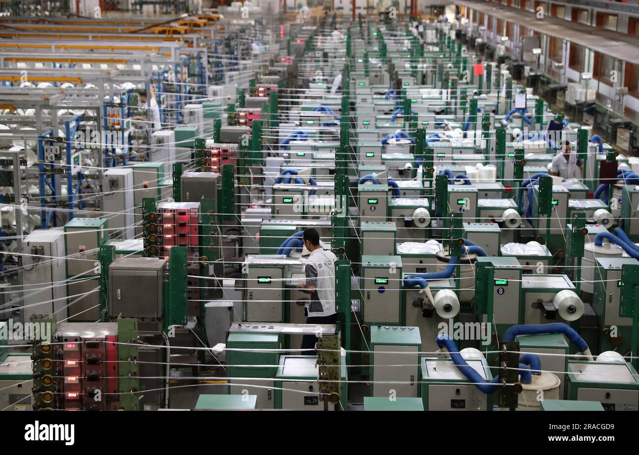 Cairo, Egypt. 26th June, 2023. Staff members work on the fiberglass ...