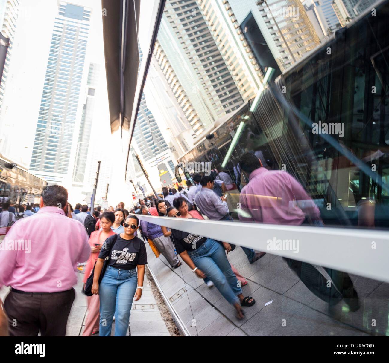 Dubai metro crowd hi-res stock photography and images - Alamy