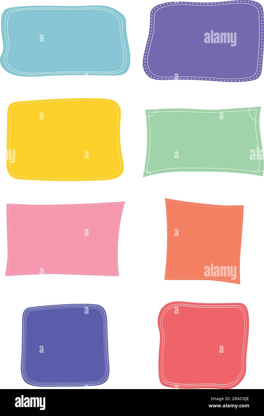 Hand drawn doodle quote frame set. Quote posters blank template ...