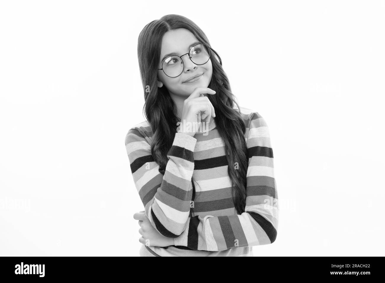 Thinking face, thoughtful emotions of teenager girl. Thoughtful teenage ...