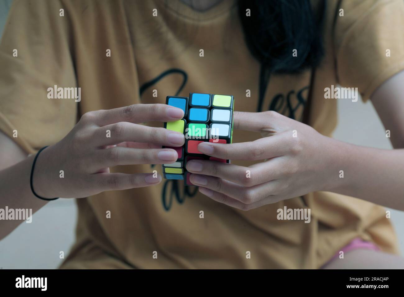 Jakarta, Indonesia - october 30, 2023 : Close up female hand holding a ...