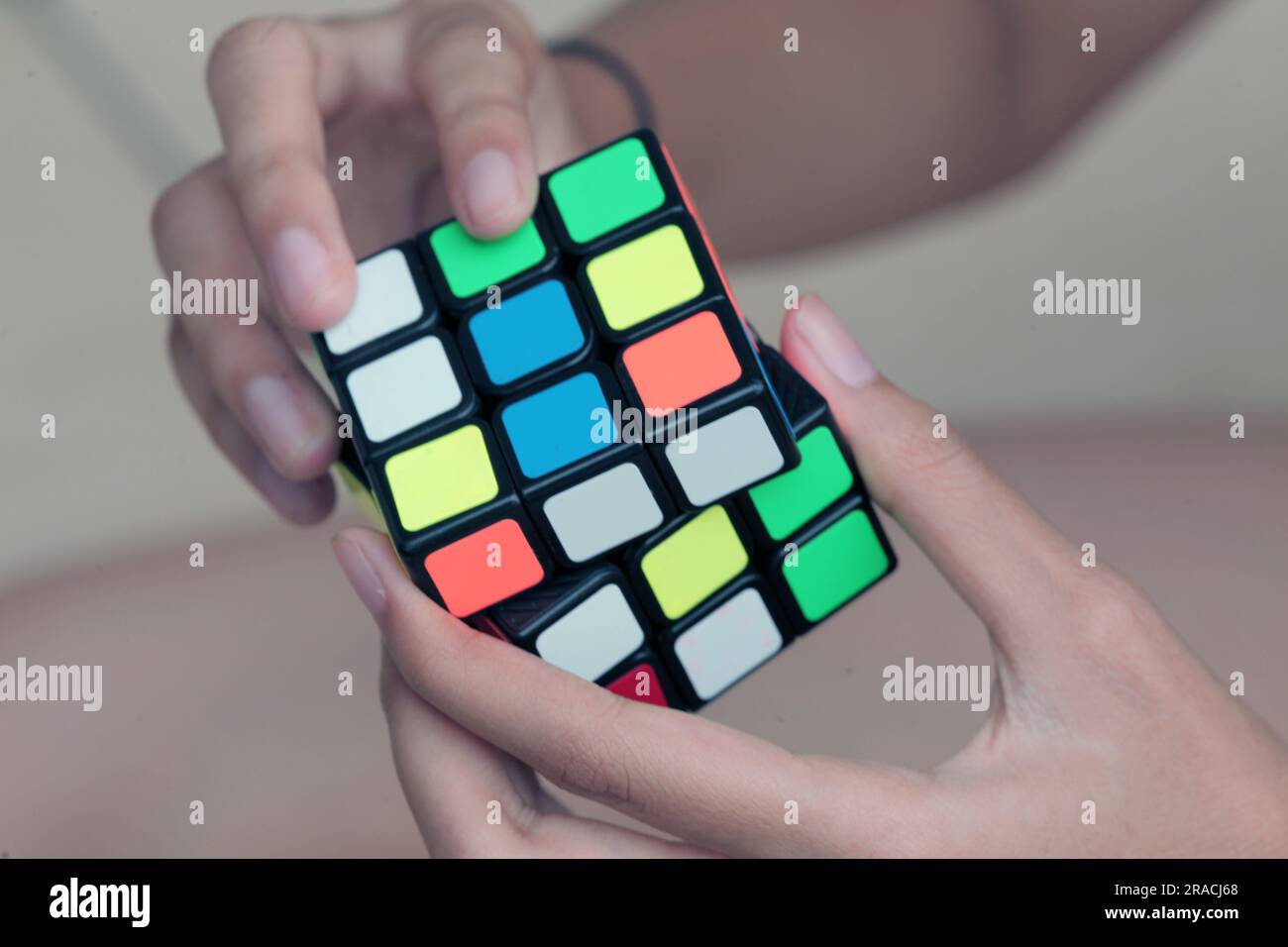 Jakarta, Indonesia - october 30, 2023 : Close up female hand holding a ...