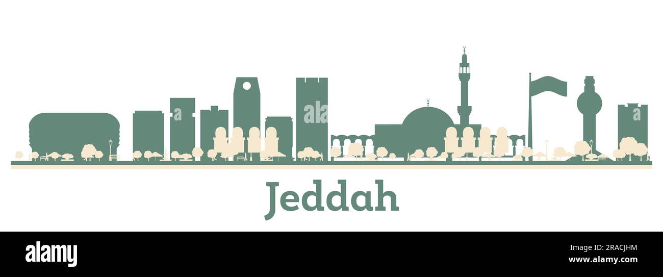 Abstract Jeddah Saudi Arabia City Skyline with Color Buildings. Vector ...