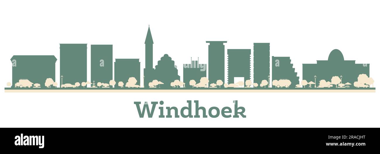 Abstract Windhoek Namibia City Skyline with Color Buildings. Vector ...