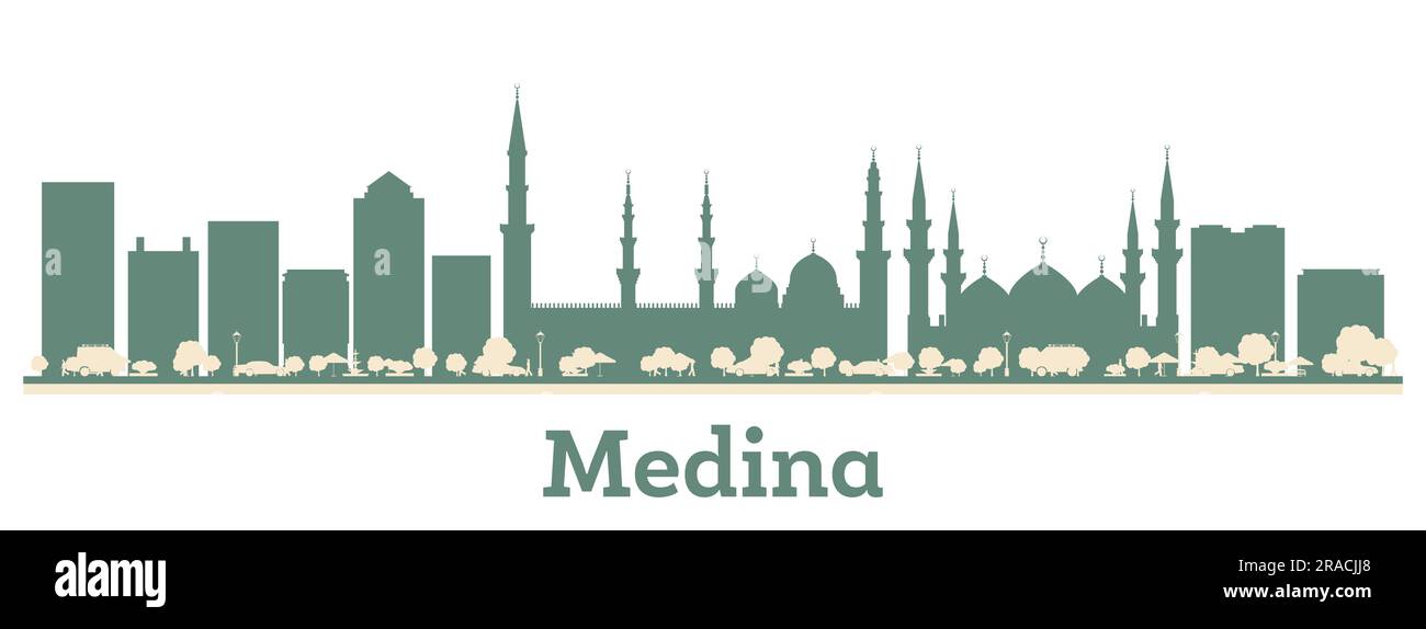 Abstract Medina Saudi Arabia City Skyline with Color Buildings. Vector ...