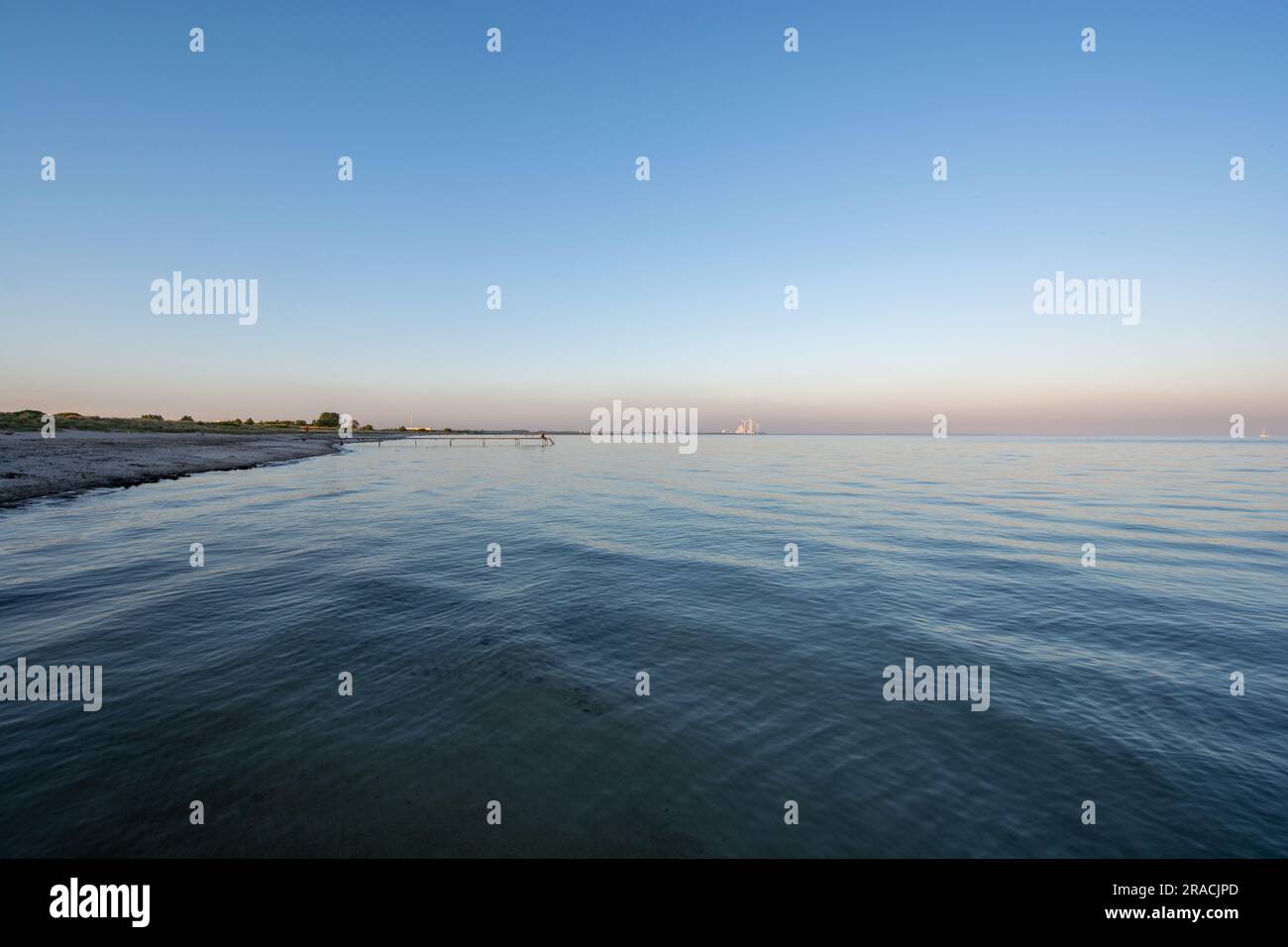 Evening mood on the beach of Ishoj, south of Copenhagen, denmark Stock ...