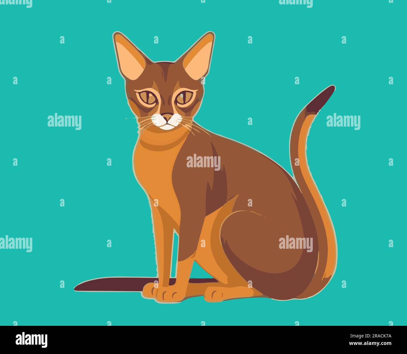 Siberian Cat Flat Vector Illustration Stock Vector Image And Art Alamy