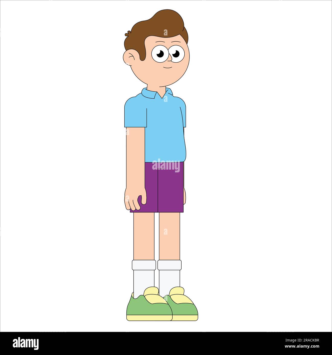 Standing cute school boy. vector illustration Stock Vector Image & Art ...