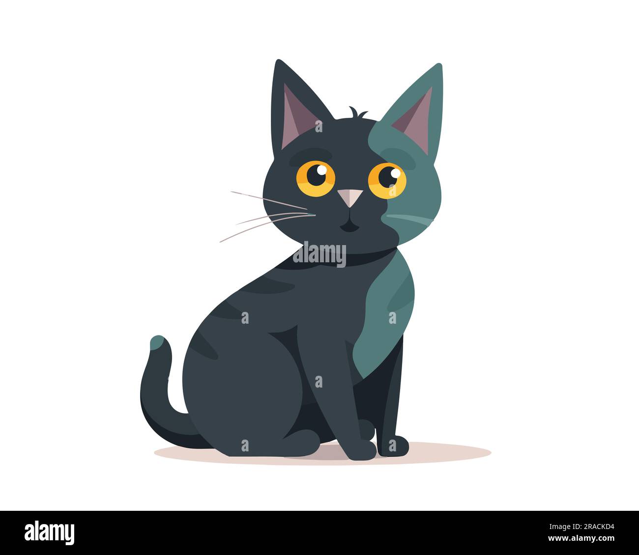 Cute flat cat vector illustration Stock Vector Image & Art - Alamy