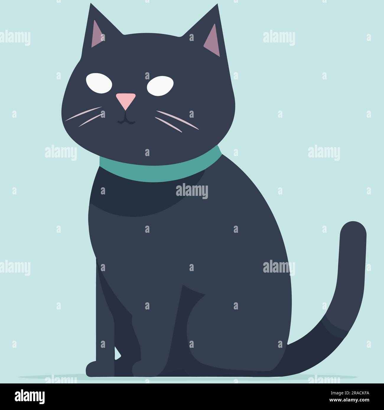 British Shorthair Cat Flat Vector Illustration Stock Vector Image And Art