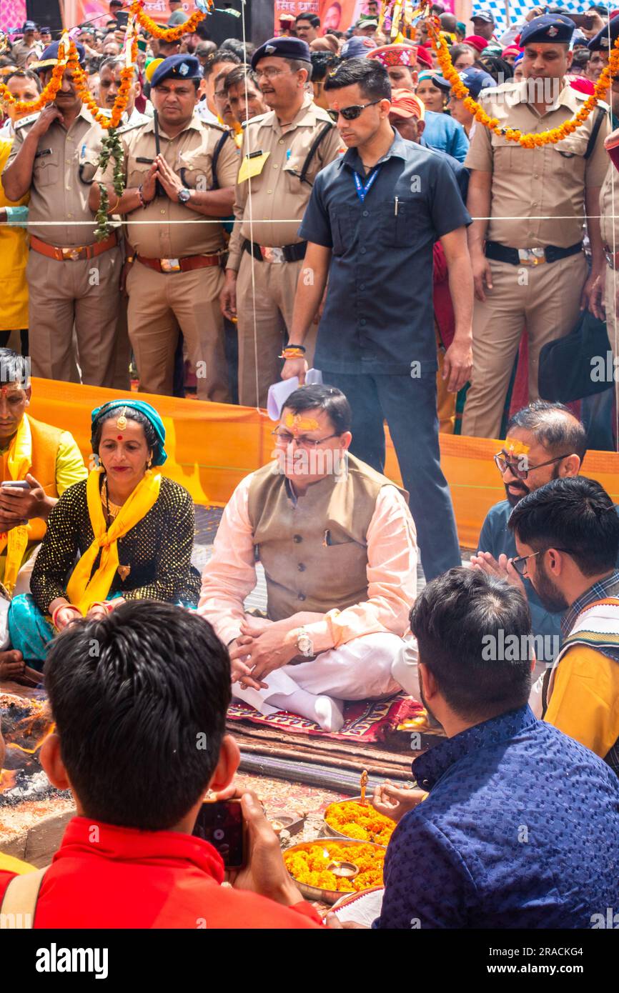 June 28th 2023 Uttarakhand, India. Uttarakhand Chief Minister Pushkar ...
