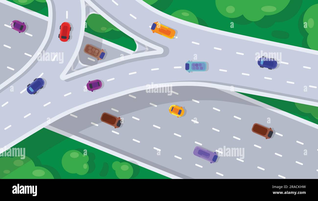 Busy bridge street Stock Vector Images - Alamy